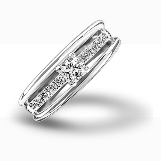 Flanders Collection Ring Witgoud 18 karaat 130 - Flanders Cut - Clem ...