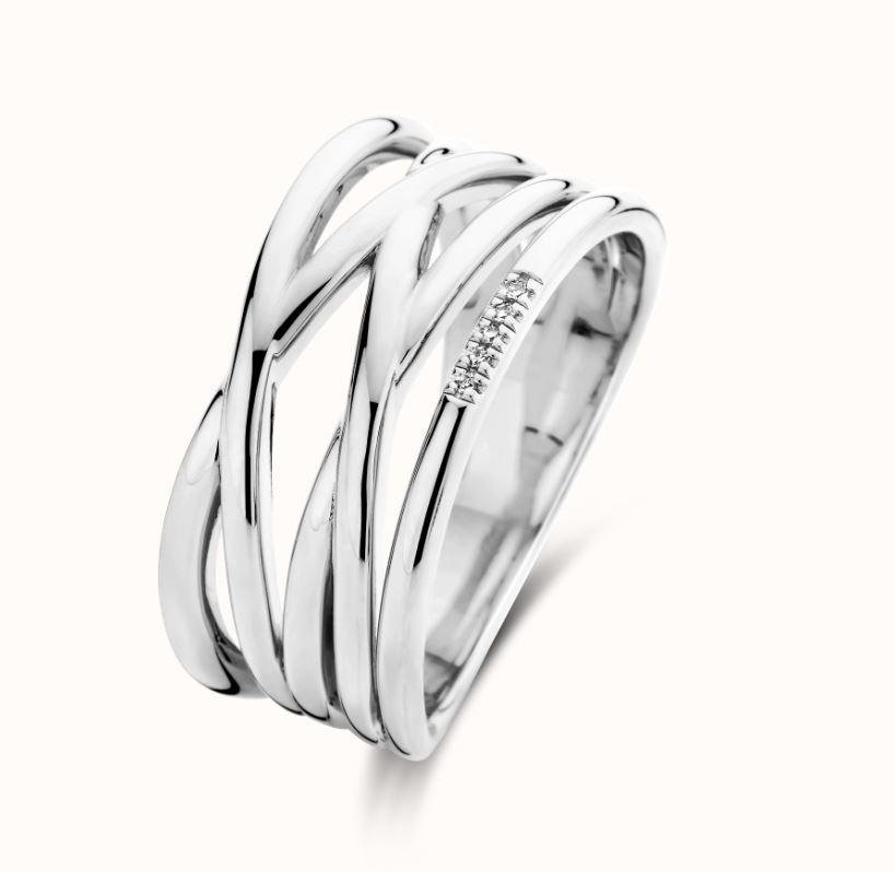 Diamanti Per Tutti M2392 White Linear Ring bij Juwelier Clem Vercammen