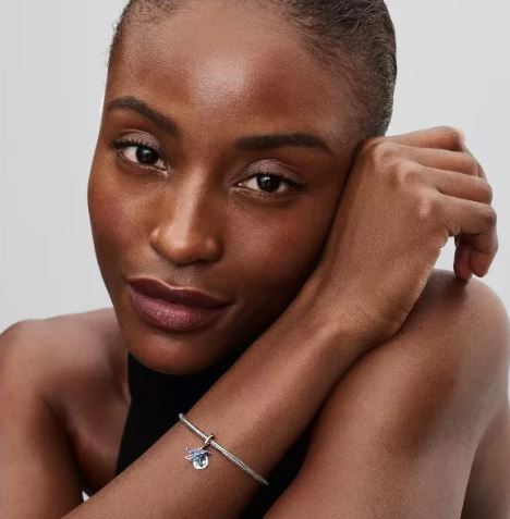 Pandora Hummingbird Double Dangle Charm sterling zilver met emaille