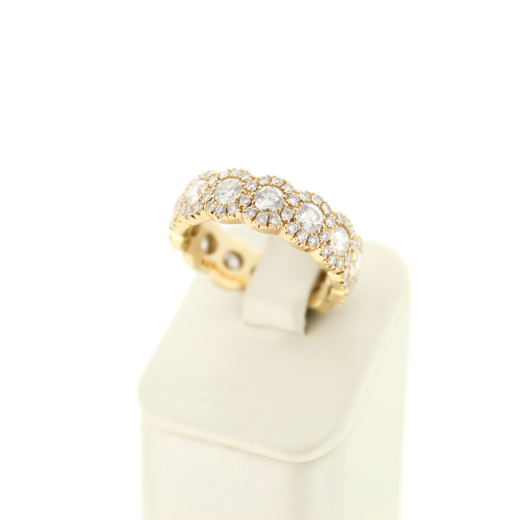 Tweedehands roségouden ring rosé goud met briljanten bij Juwelier Clem ...